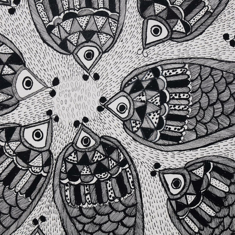 Palak Saxena Fish Raas Painting | Madhubani painting for home decor ...