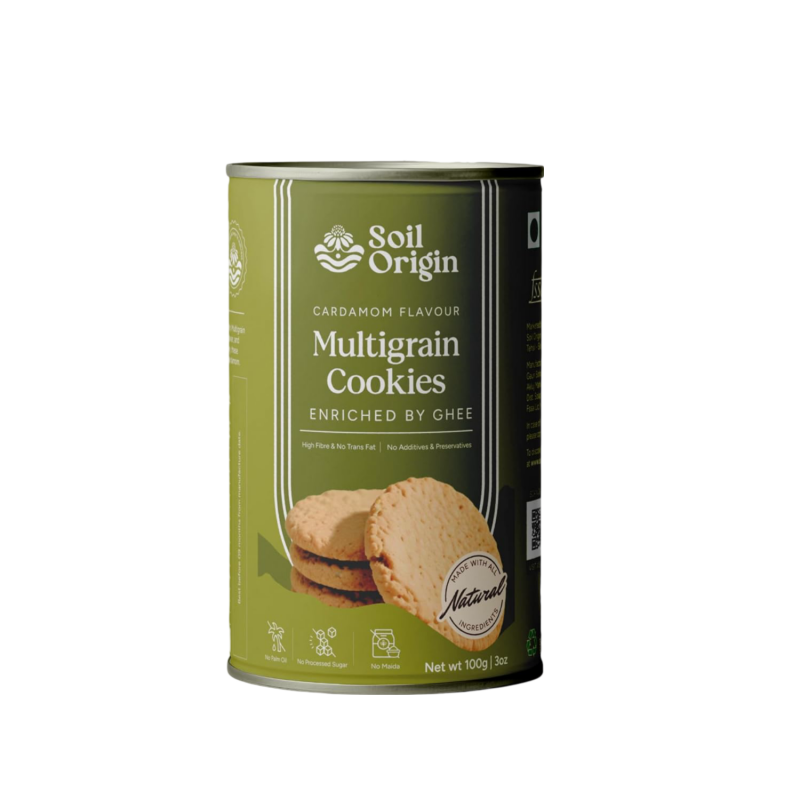 Soil Origin Multigrain Cardamom Cookies, Enriched by Ghee & Jaggery ...