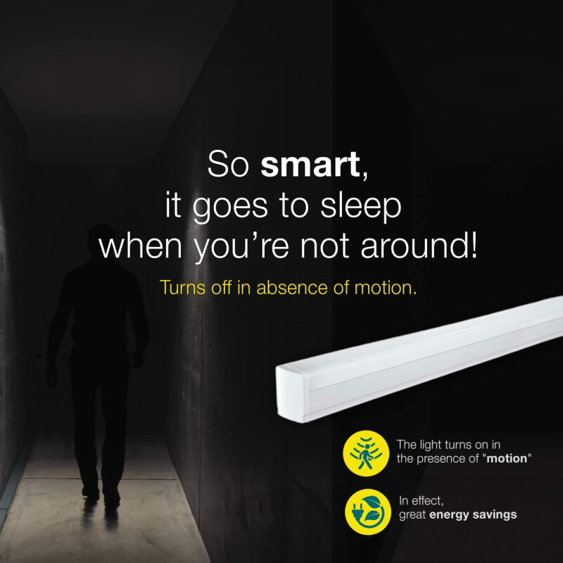 Jaquar Kubik Smart LED Motion Sensor Tube Light Batten | Automatic ON ...