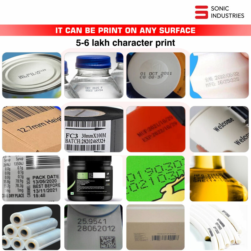 Sonic Industries Inbuilt Heavy Duty Portable Inkjet Printer Designed ...