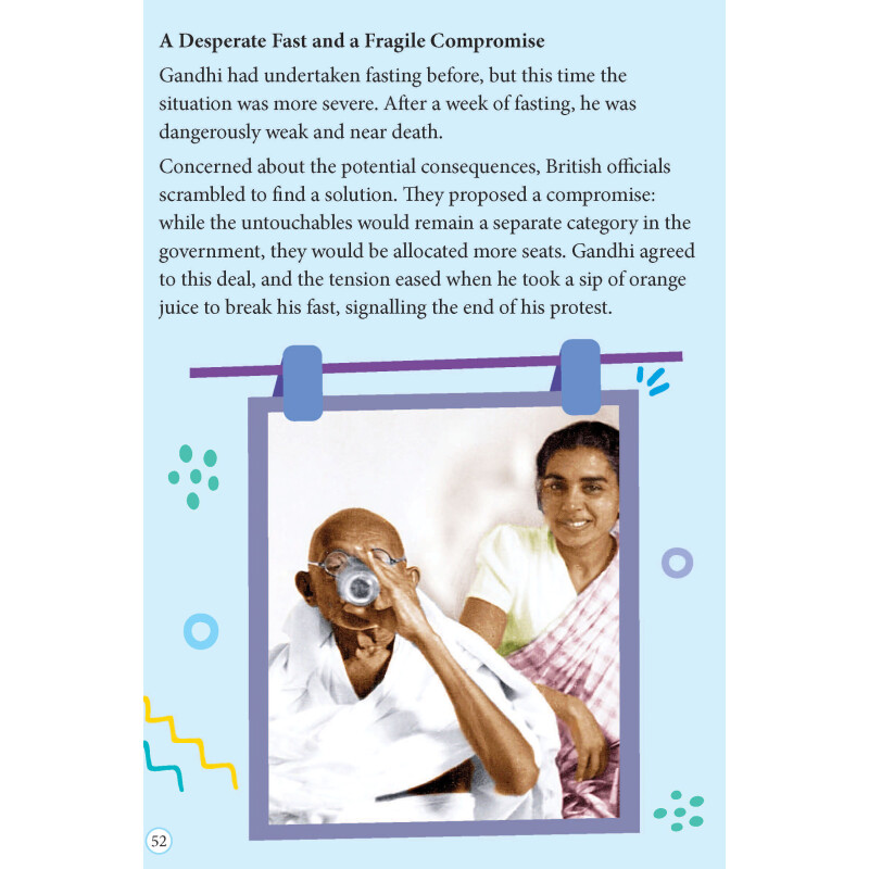 Mahatma Gandhi Icons Of Inspiration Illustrated Biography Book For Kids ...