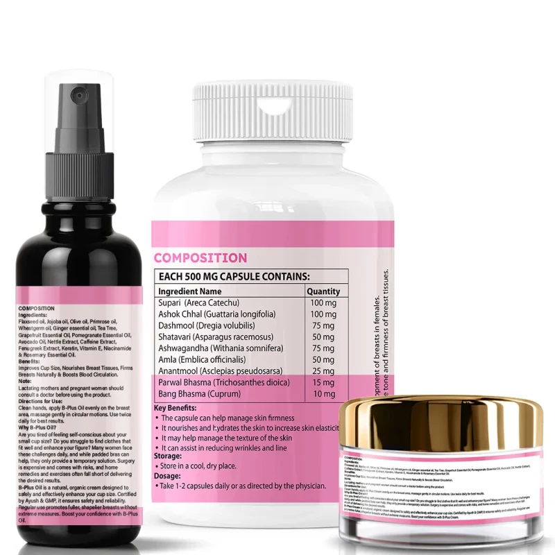 Zenius B Plus Combo Kit – Ayurvedic Breast Enhancement, Firming & Upper ...