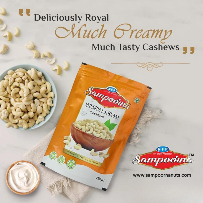 Imperial Cream Cashews – Premium Whole Kaju with Buttery Texture ...