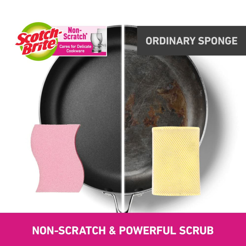 Scotch-Brite 3M Non-Scratch Scrub Sponge | Durable Kitchen Utensil ...