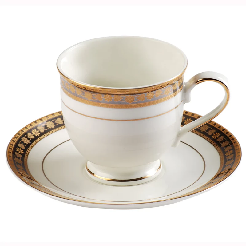 Hitkari Premium Porcelain Tea Cup & Saucer Set | Microwave & Dishwasher ...