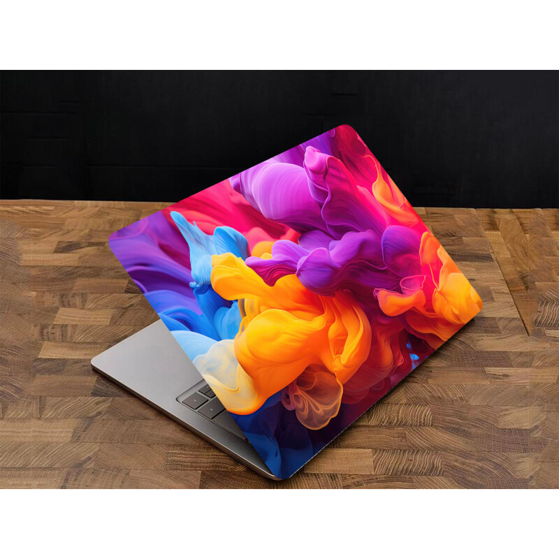 Abstract Liquid Flow Design Laptop Skin Sticker | Colorful Smoke Art ...